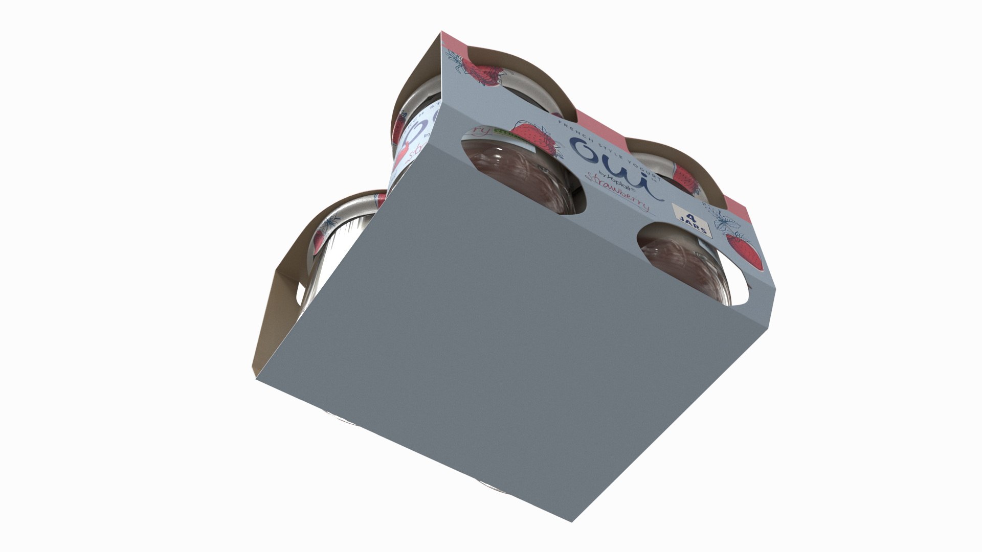 French Style Oui Yogurt Packaging 3D Model - TurboSquid 2277392