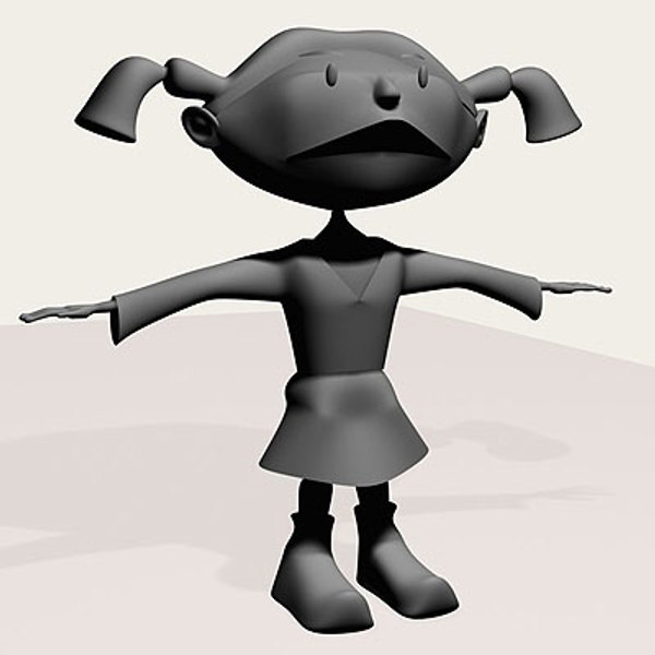 3d cartoon family people set model