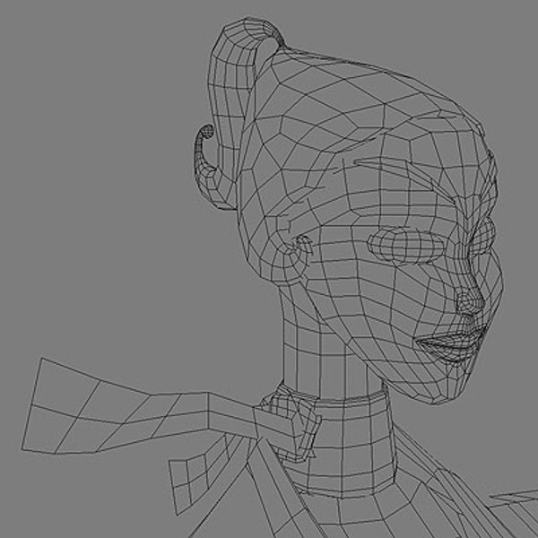 3d cartoon family people set model