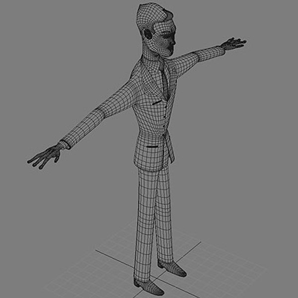 3d cartoon family people set model