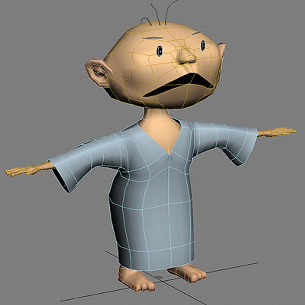3d cartoon family people set model