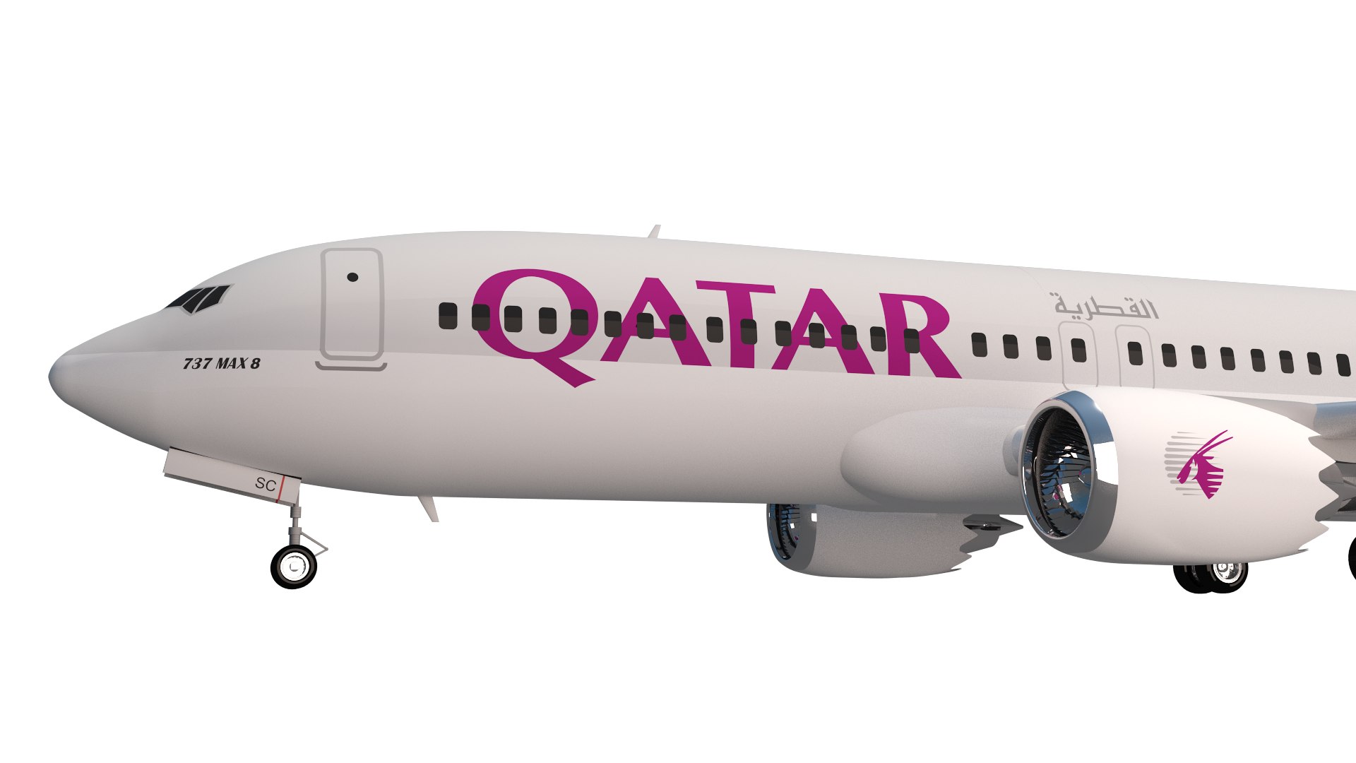 Qatar Airways Boeing 737 Max 8 3D - TurboSquid 2438475