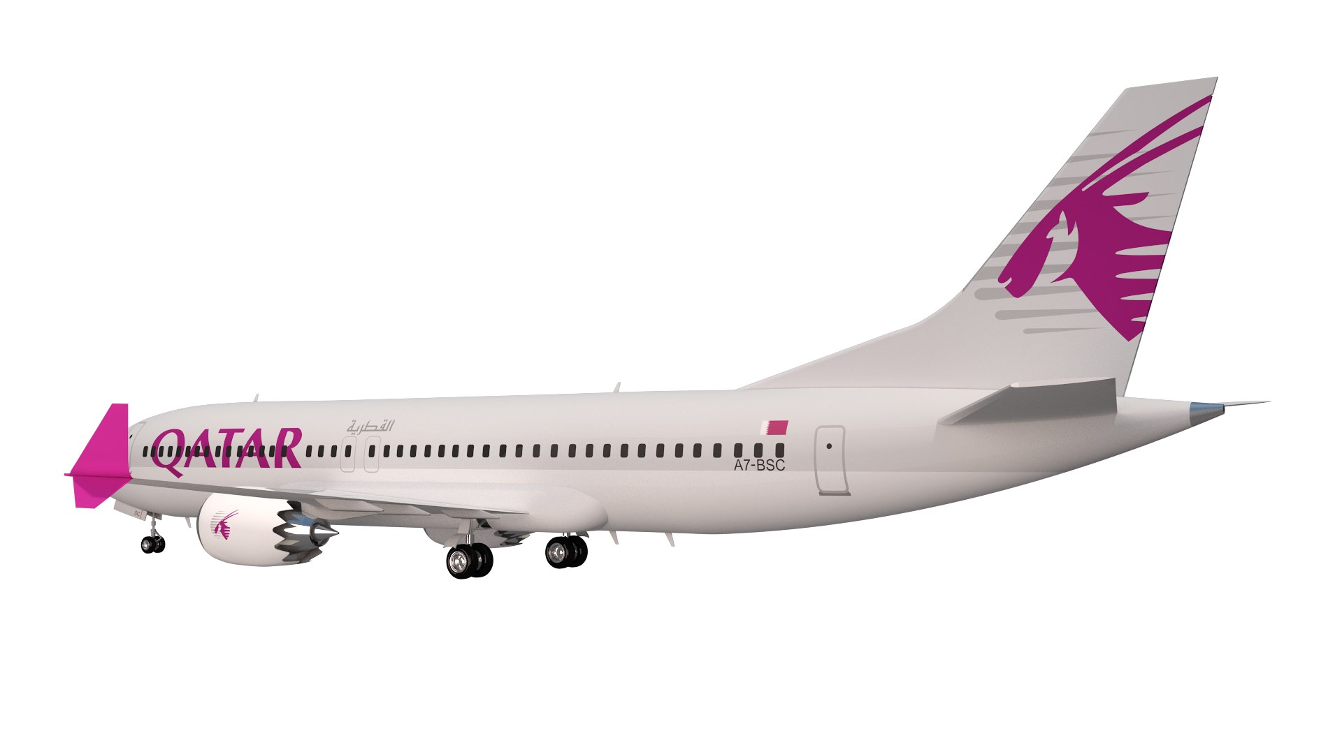 Qatar Airways Boeing 737 Max 8 3D - TurboSquid 2438475