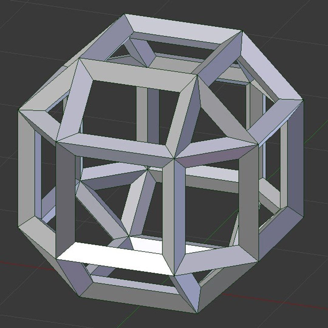 3D Beveled Cube Wireframe - TurboSquid 1490323
