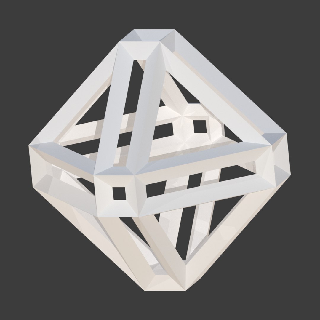 3D Beveled Cube Wireframe - TurboSquid 1490323
