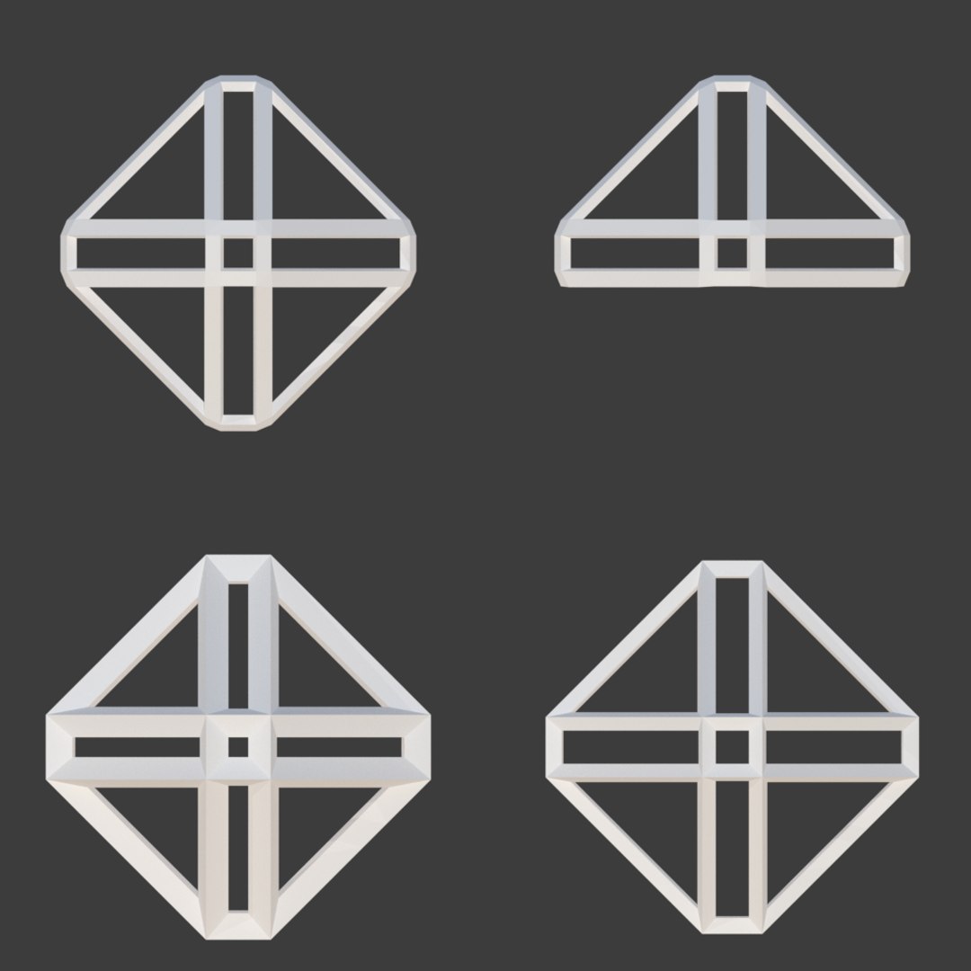 3D Beveled Cube Wireframe - TurboSquid 1490323