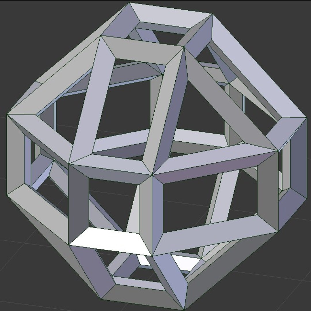 3D Beveled Cube Wireframe - TurboSquid 1490323