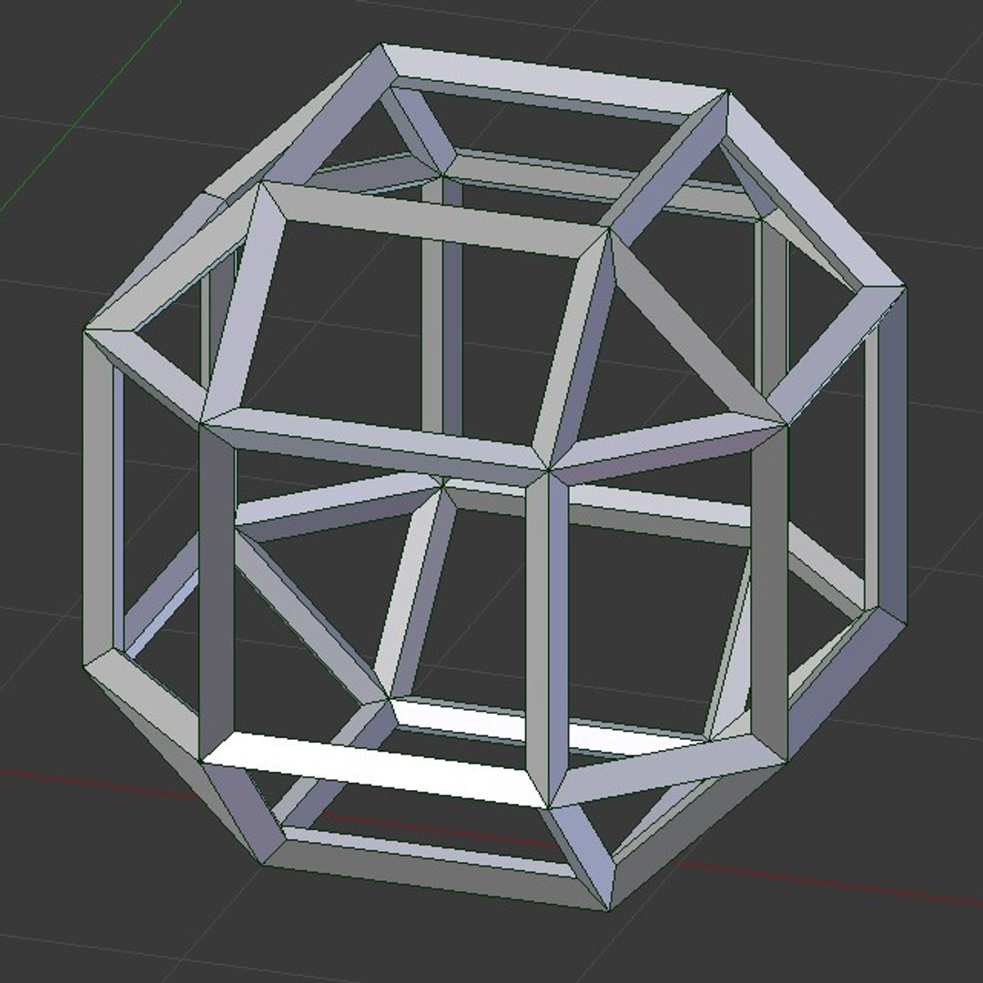 3D Beveled Cube Wireframe - TurboSquid 1490323