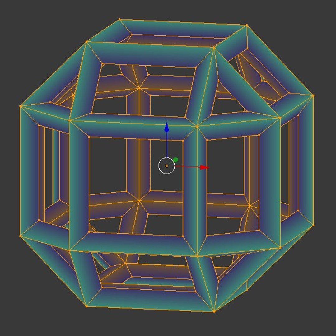 3D Beveled Cube Wireframe - TurboSquid 1490323