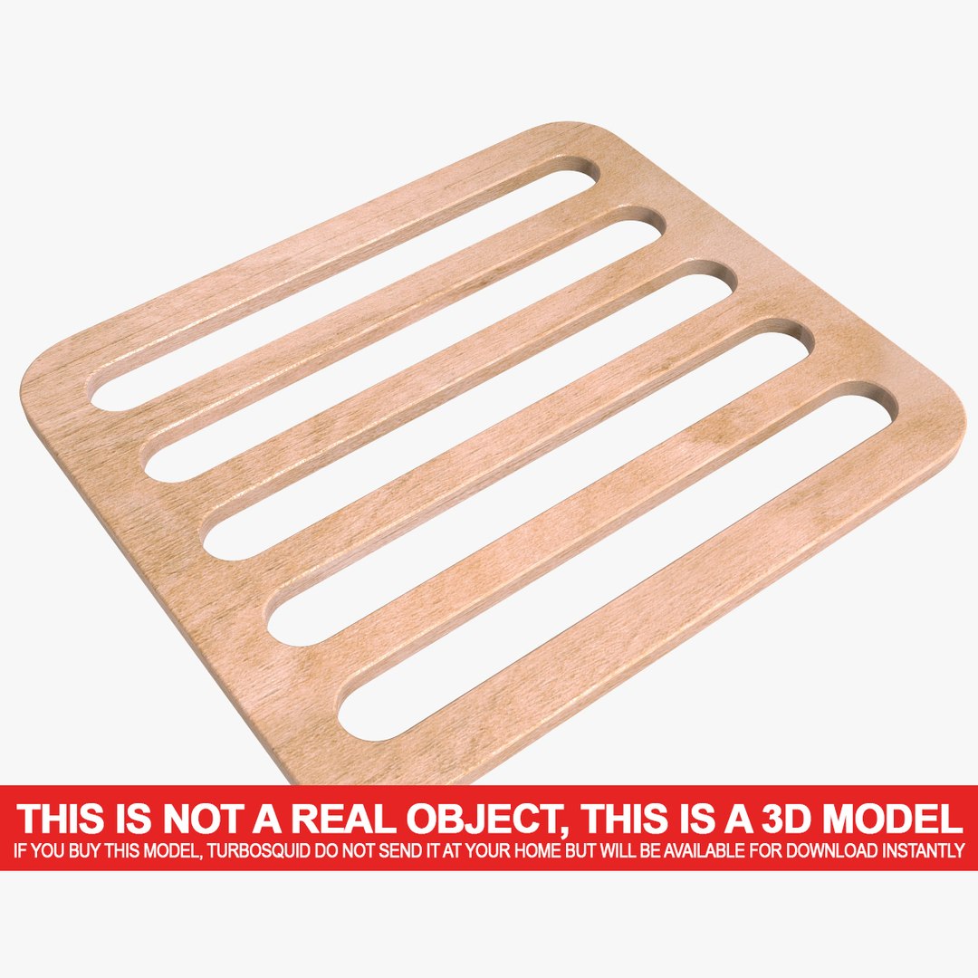 Wooden Trivet Wood 3D Model - TurboSquid 1258631