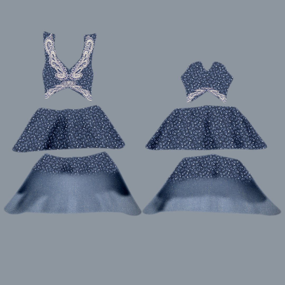 Boho Style Dress V1 3D Model - TurboSquid 1860897