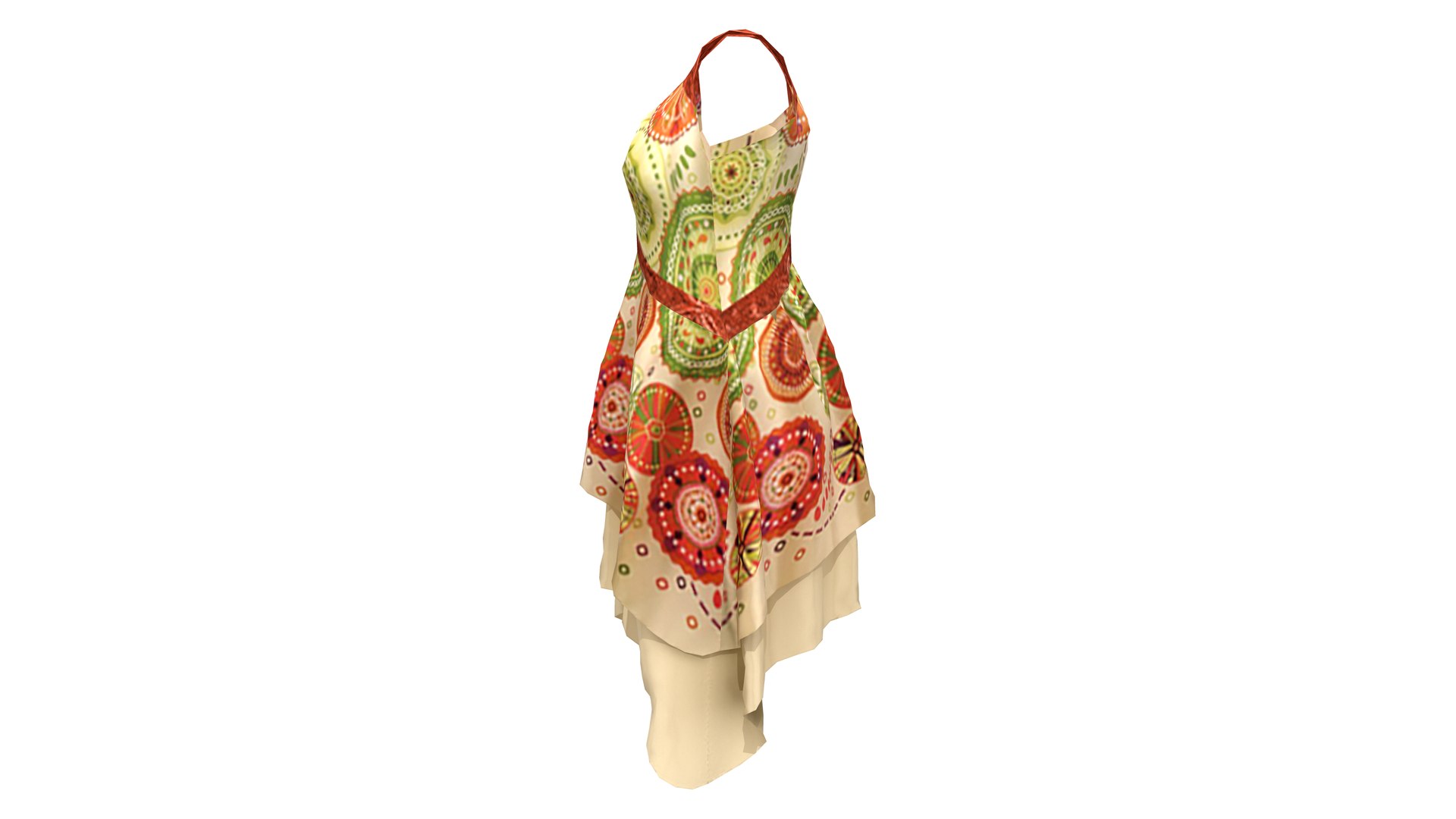 Boho Style Dress V1 3D Model - TurboSquid 1860897