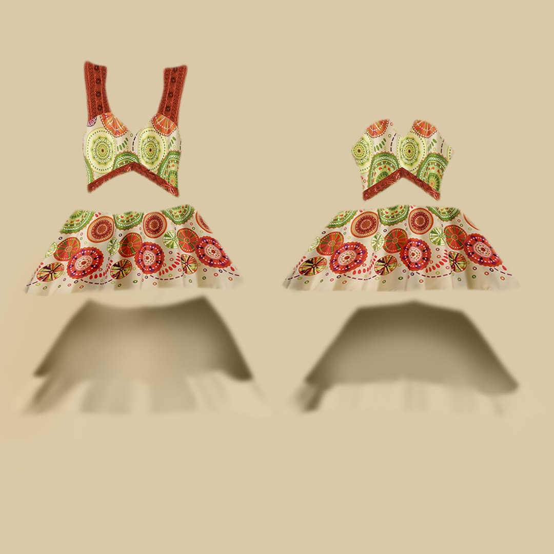 Boho Style Dress V1 3D Model - TurboSquid 1860897