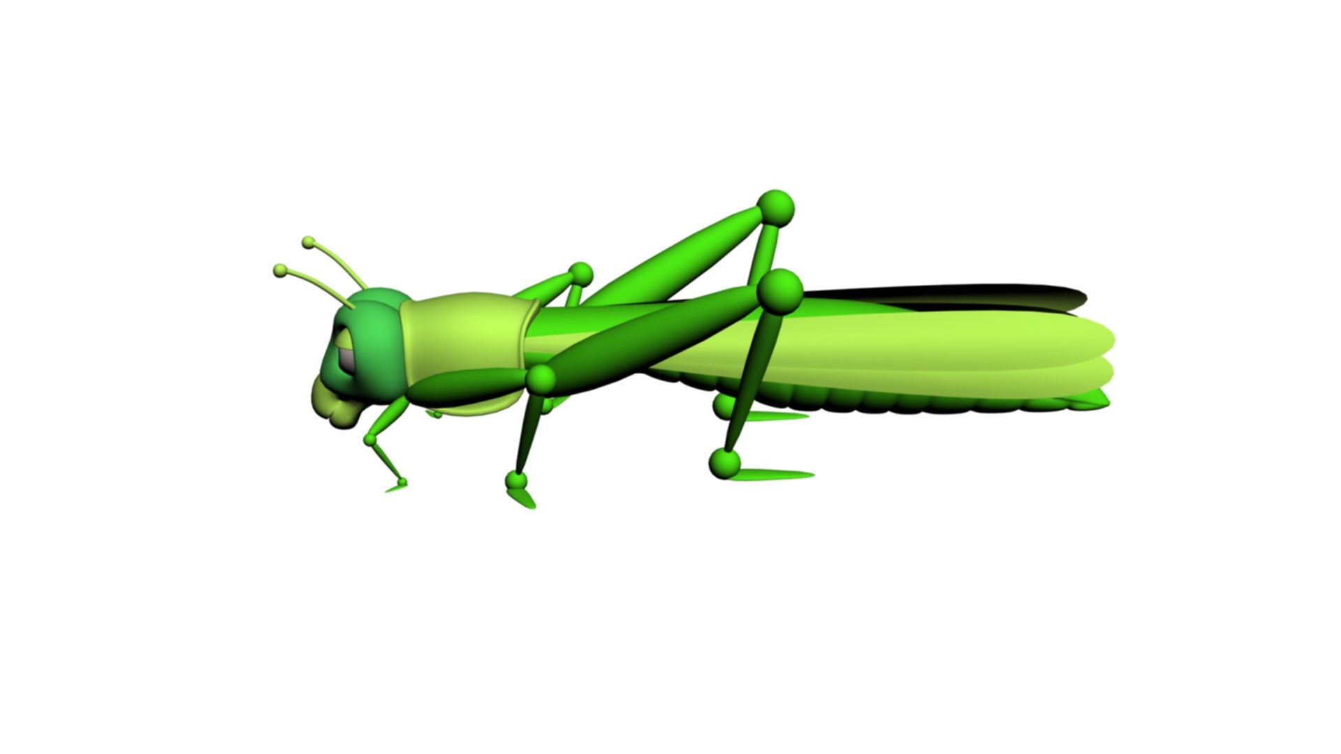 Cartoon Locust And Grasshopper 3D Model - TurboSquid 2027951