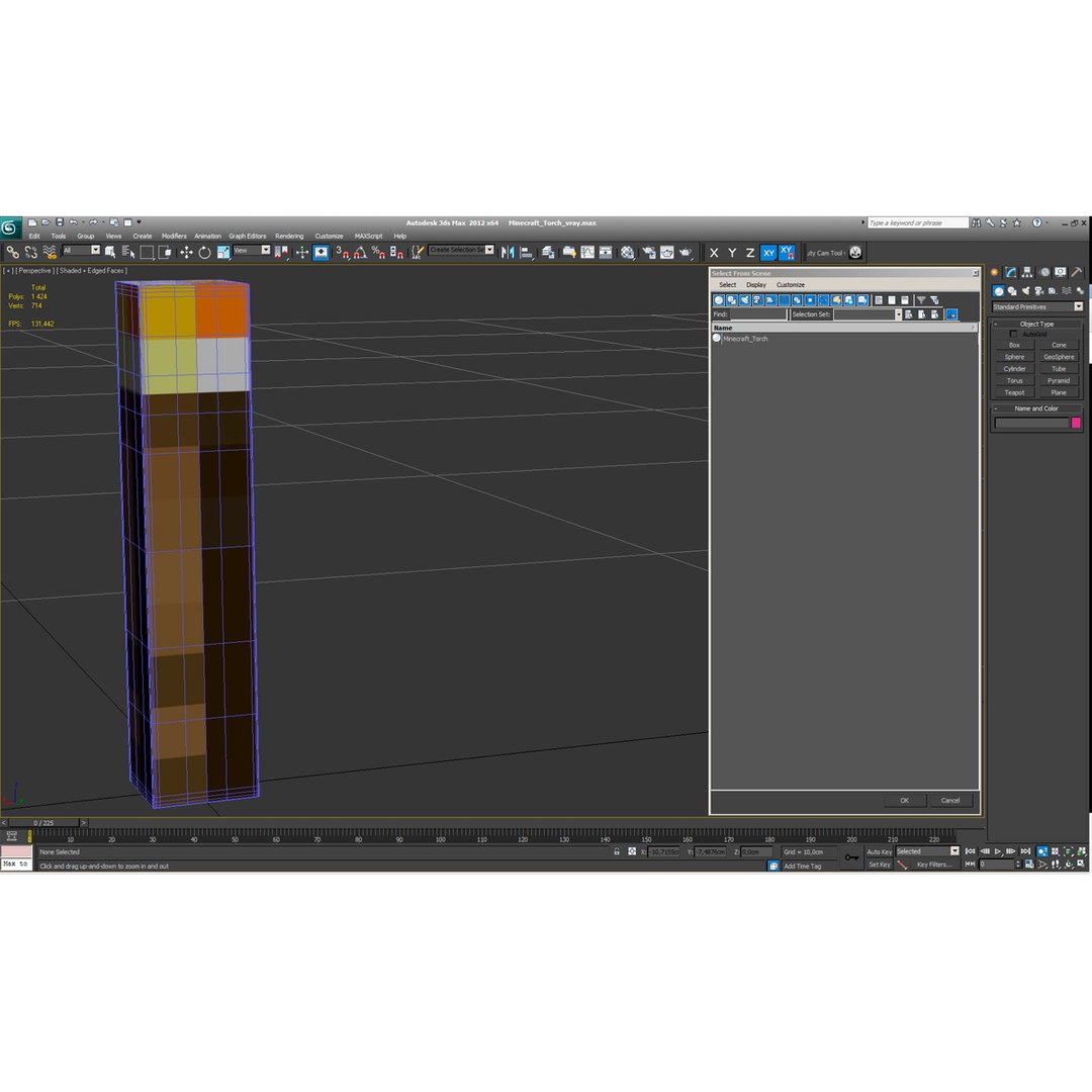 Minecraft Torch 3d Model
