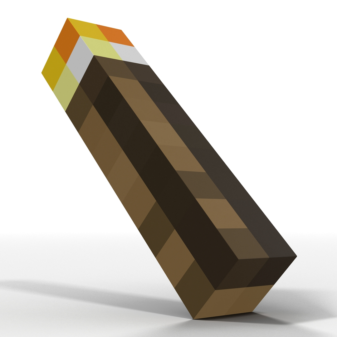 minecraft torch 3d model