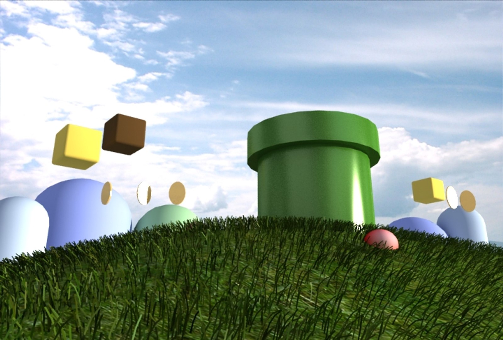 Scene Super Mario Level 3d Model