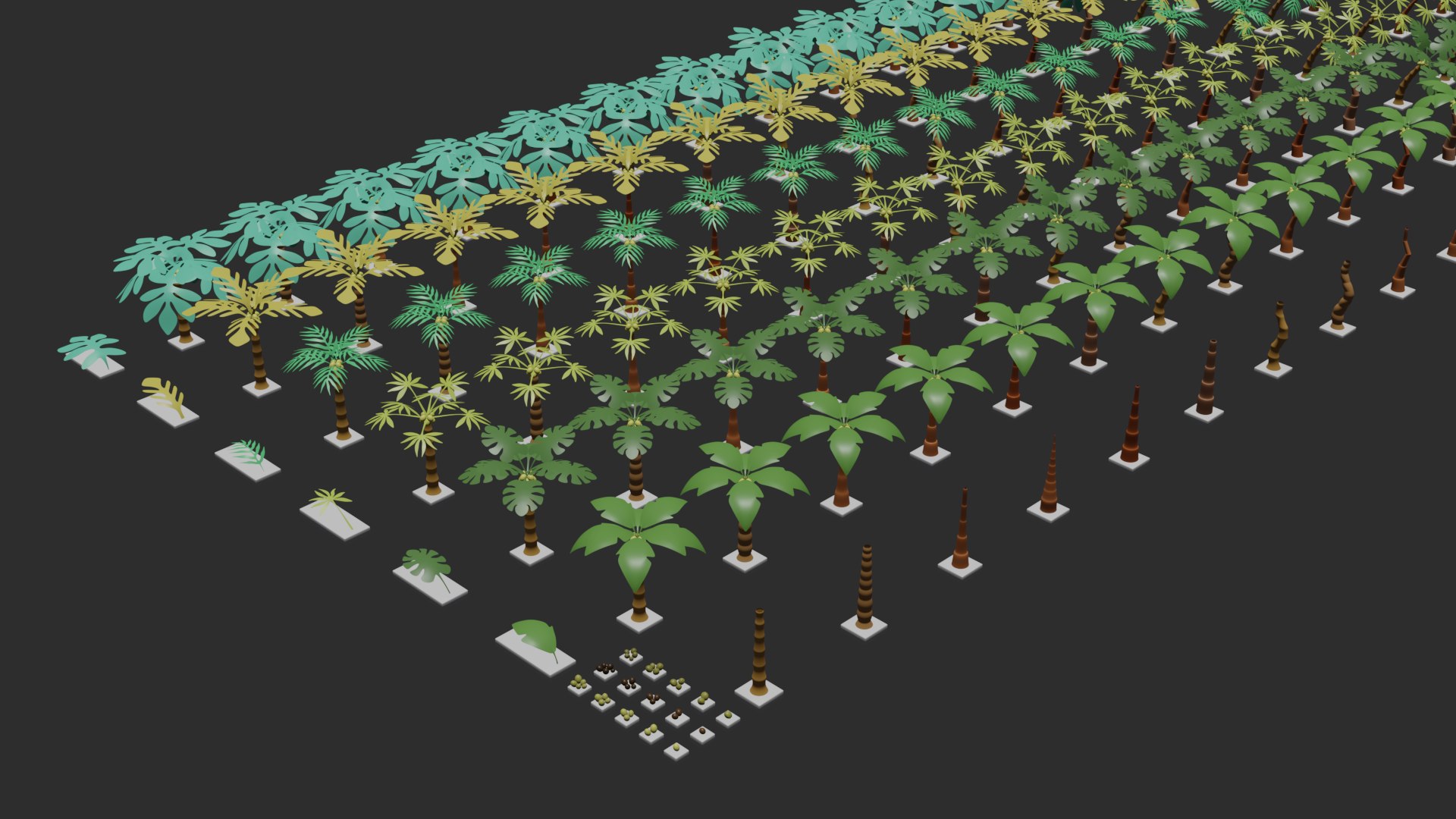 3D Stylized Cartoon Palm Tree model - TurboSquid 2106675