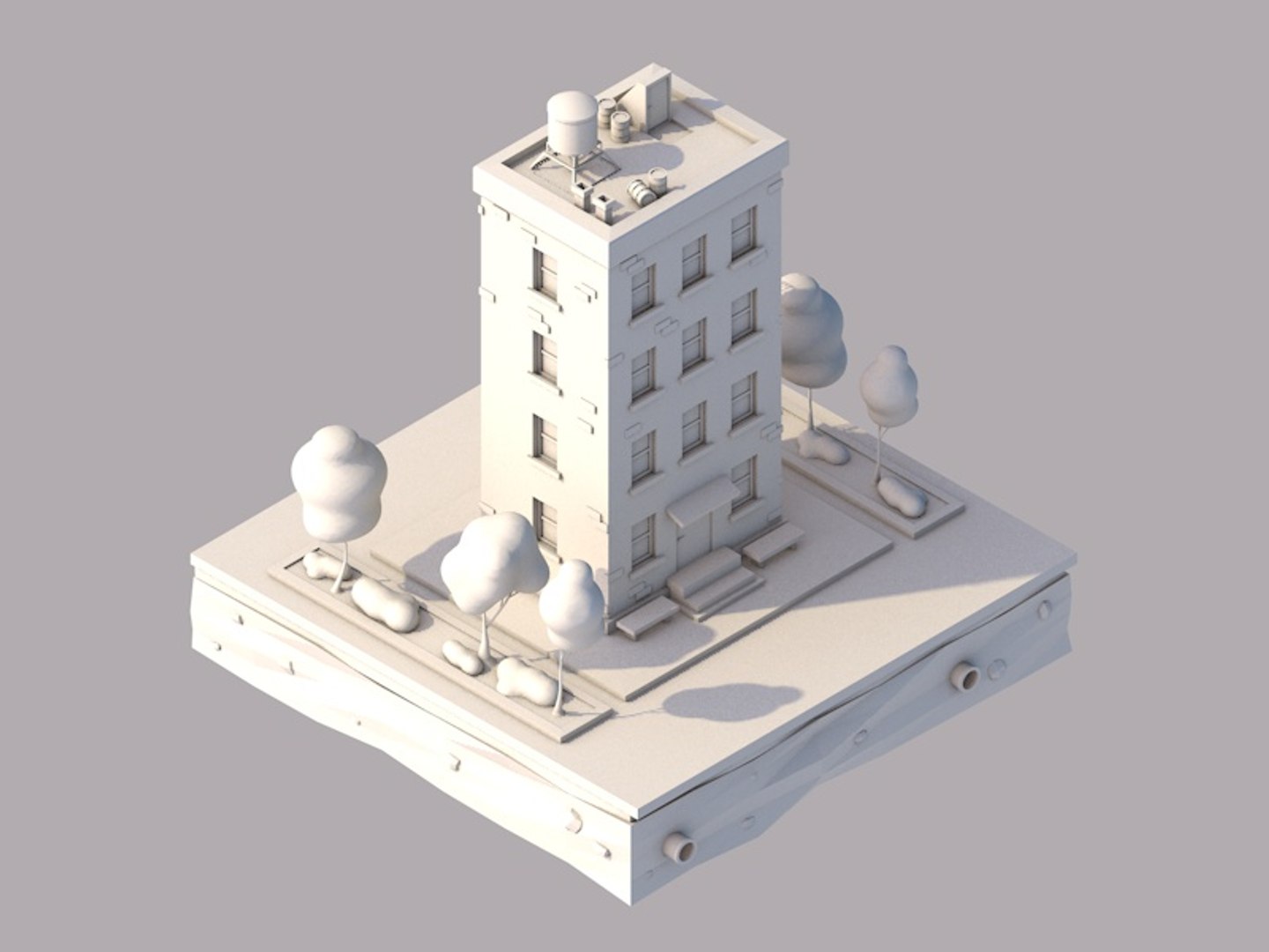 3D Design Cartoon Building - TurboSquid 1374753