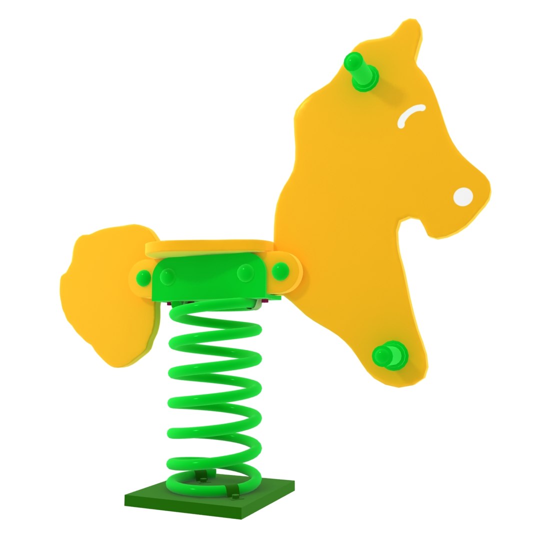 Playground Spring Swing Horse 3ds