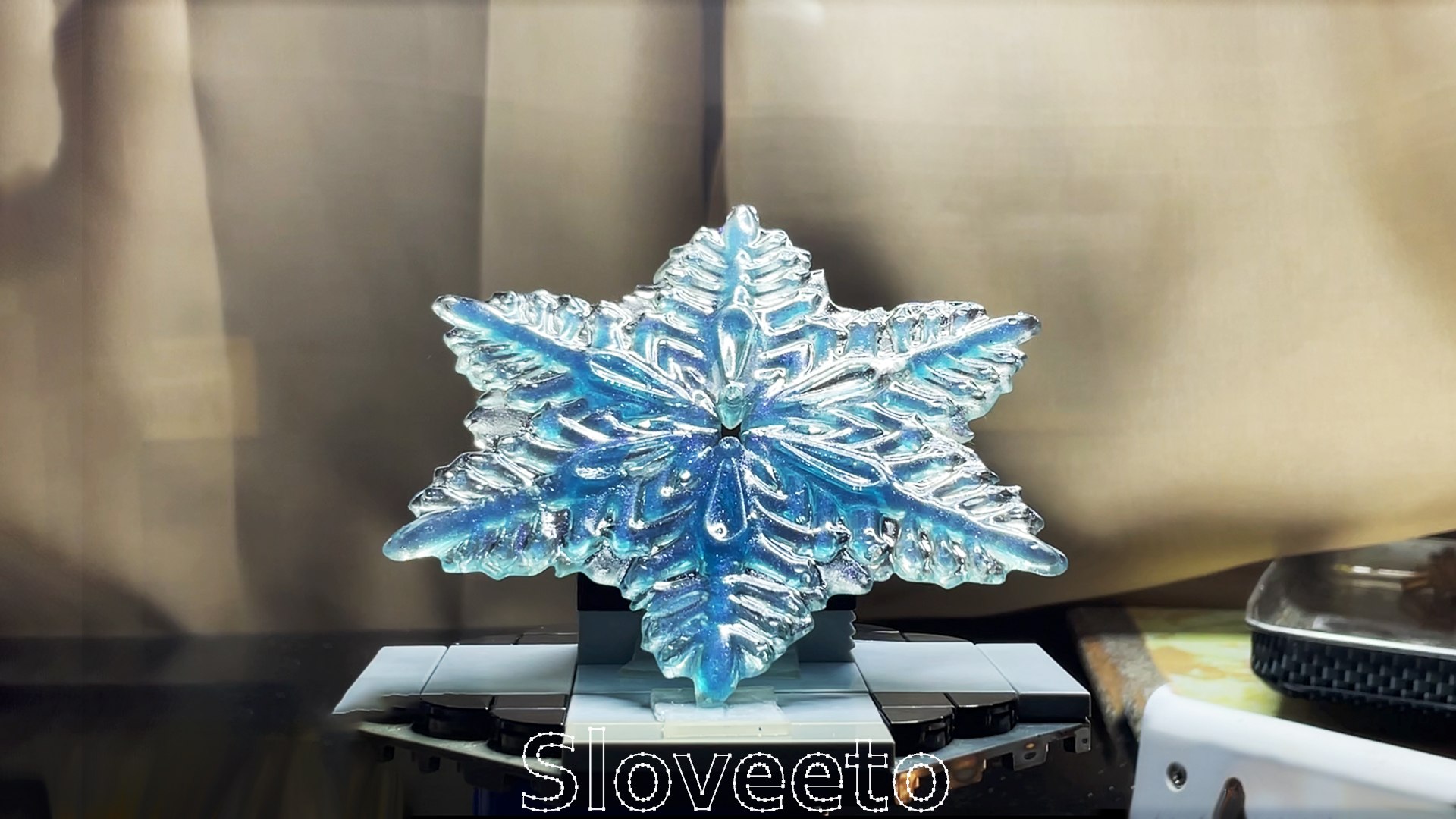 3D Transparent Snowflake With Intricate Hollow Design Perfect For SLA ...
