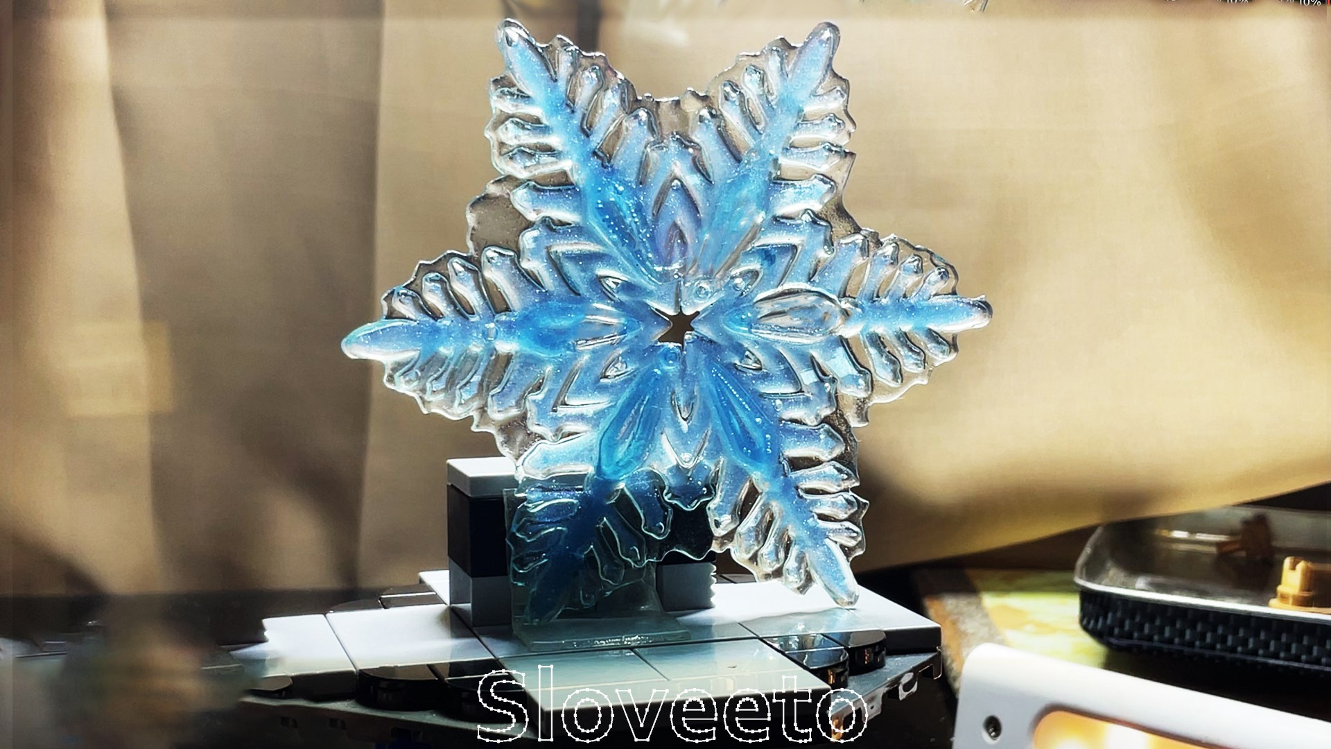 3D Transparent Snowflake With Intricate Hollow Design Perfect For SLA ...