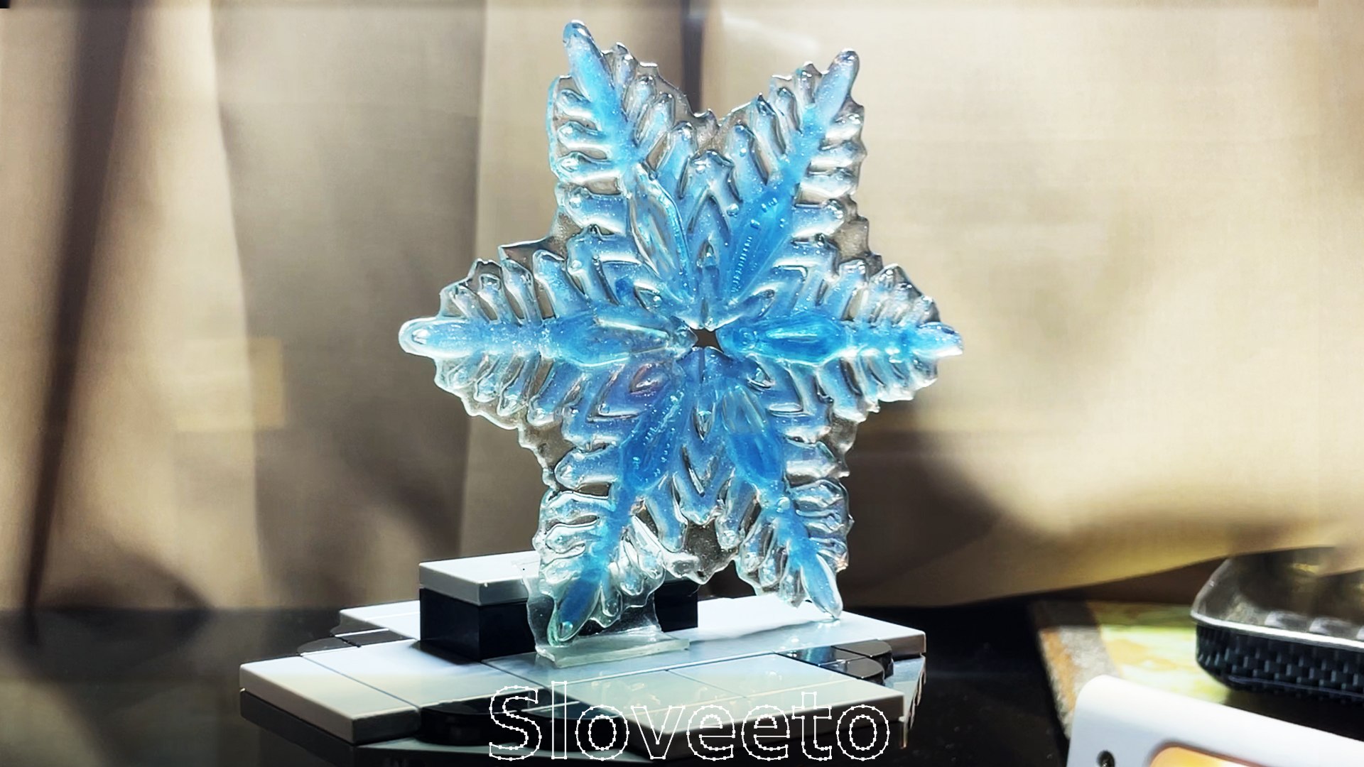 3D Transparent Snowflake With Intricate Hollow Design Perfect For SLA ...