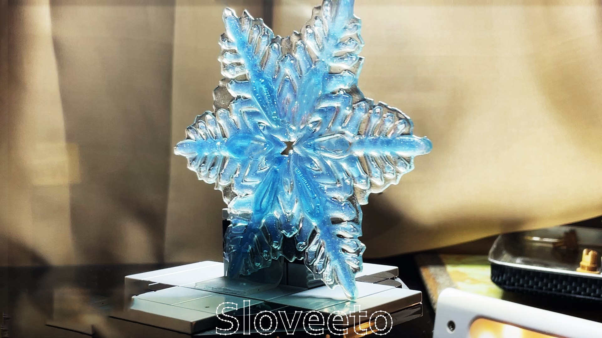 3D Transparent Snowflake With Intricate Hollow Design Perfect For SLA ...