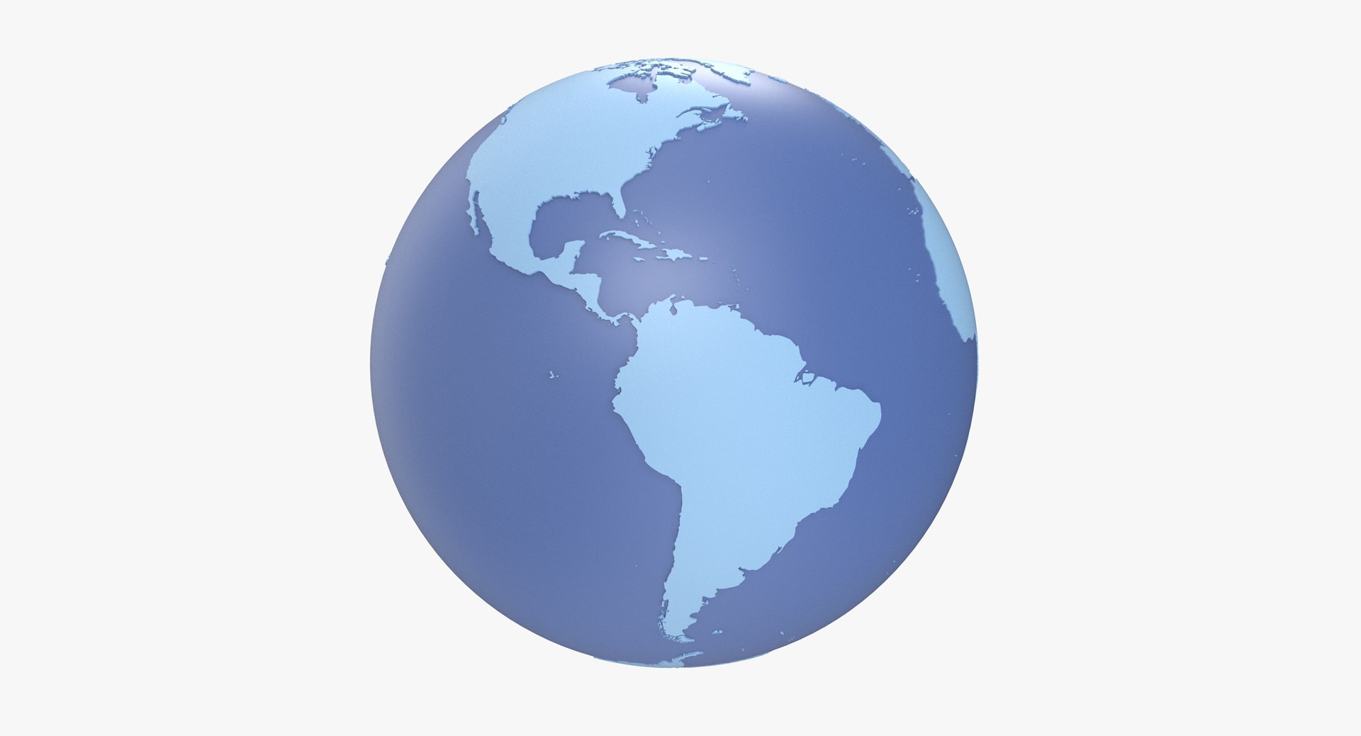 3D Model Solid Color Blue Globe - TurboSquid 2316854