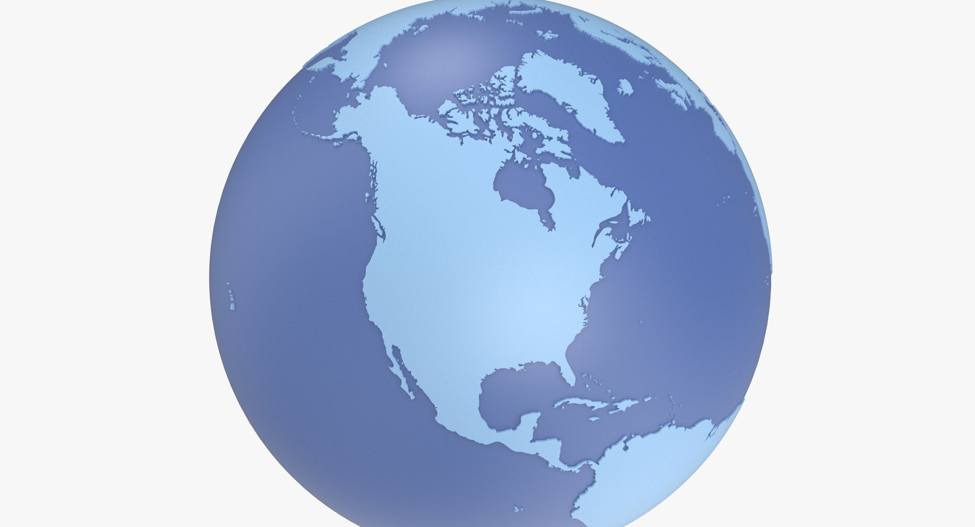 3D Model Solid Color Blue Globe - TurboSquid 2316854