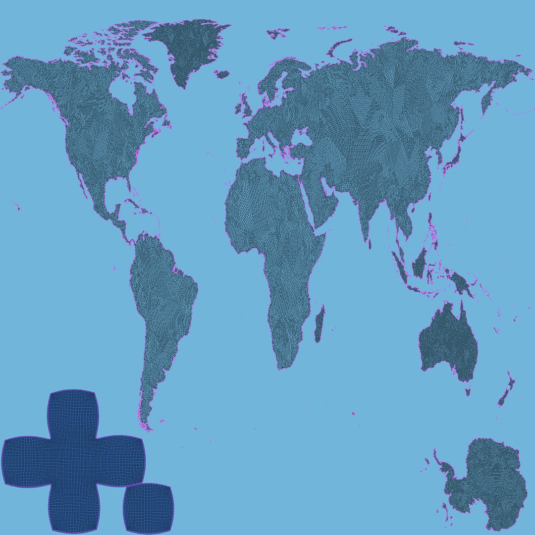 3D Model Solid Color Blue Globe - TurboSquid 2316854