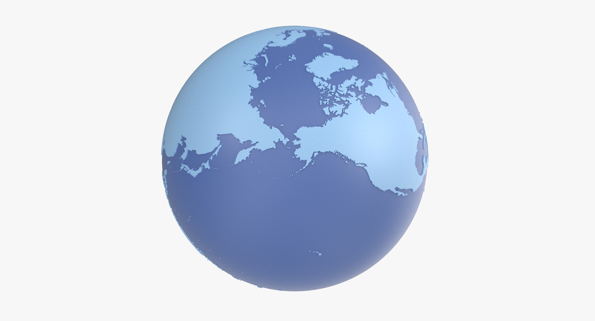 3D Model Solid Color Blue Globe - TurboSquid 2316854