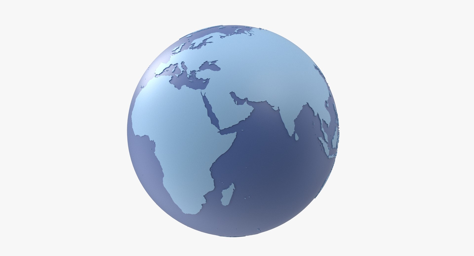 3D Model Solid Color Blue Globe - TurboSquid 2316854