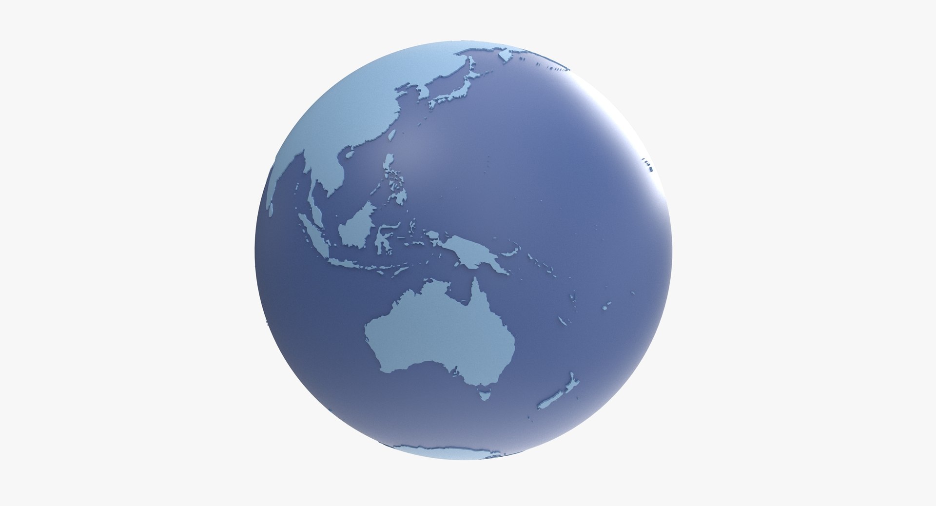 3D Model Solid Color Blue Globe - TurboSquid 2316854
