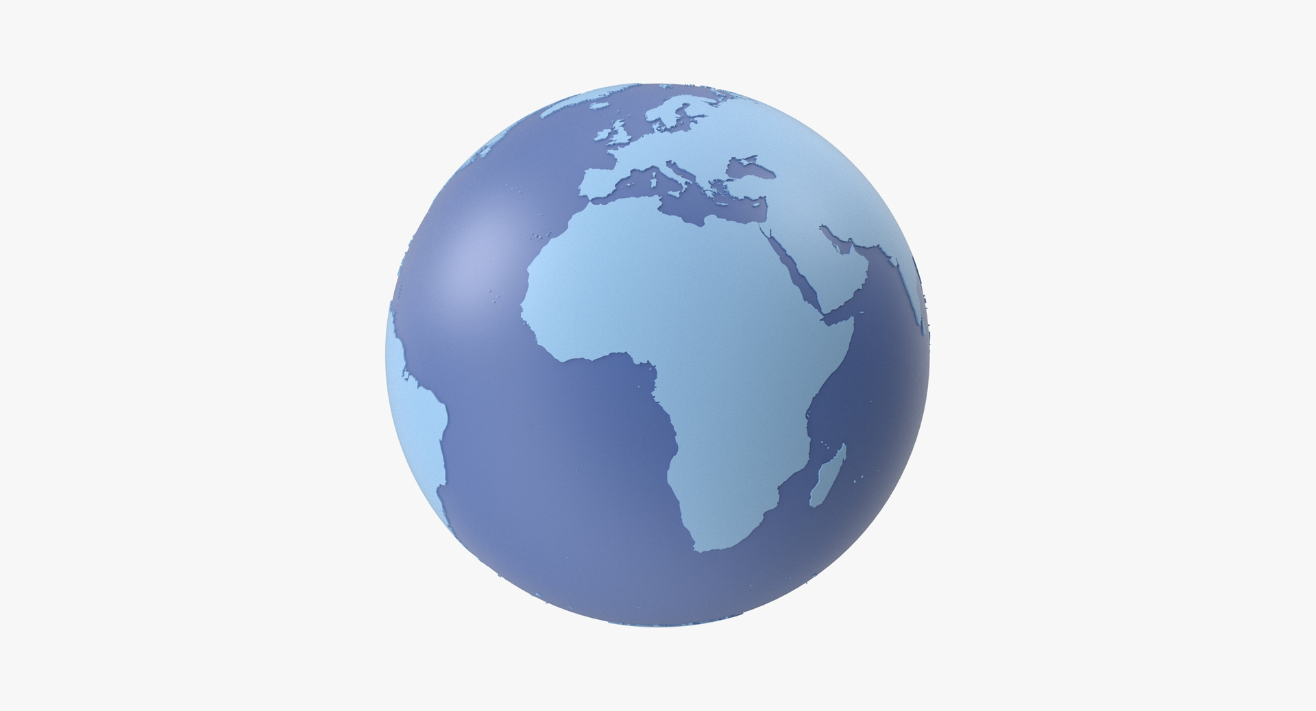 3D Model Solid Color Blue Globe - TurboSquid 2316854