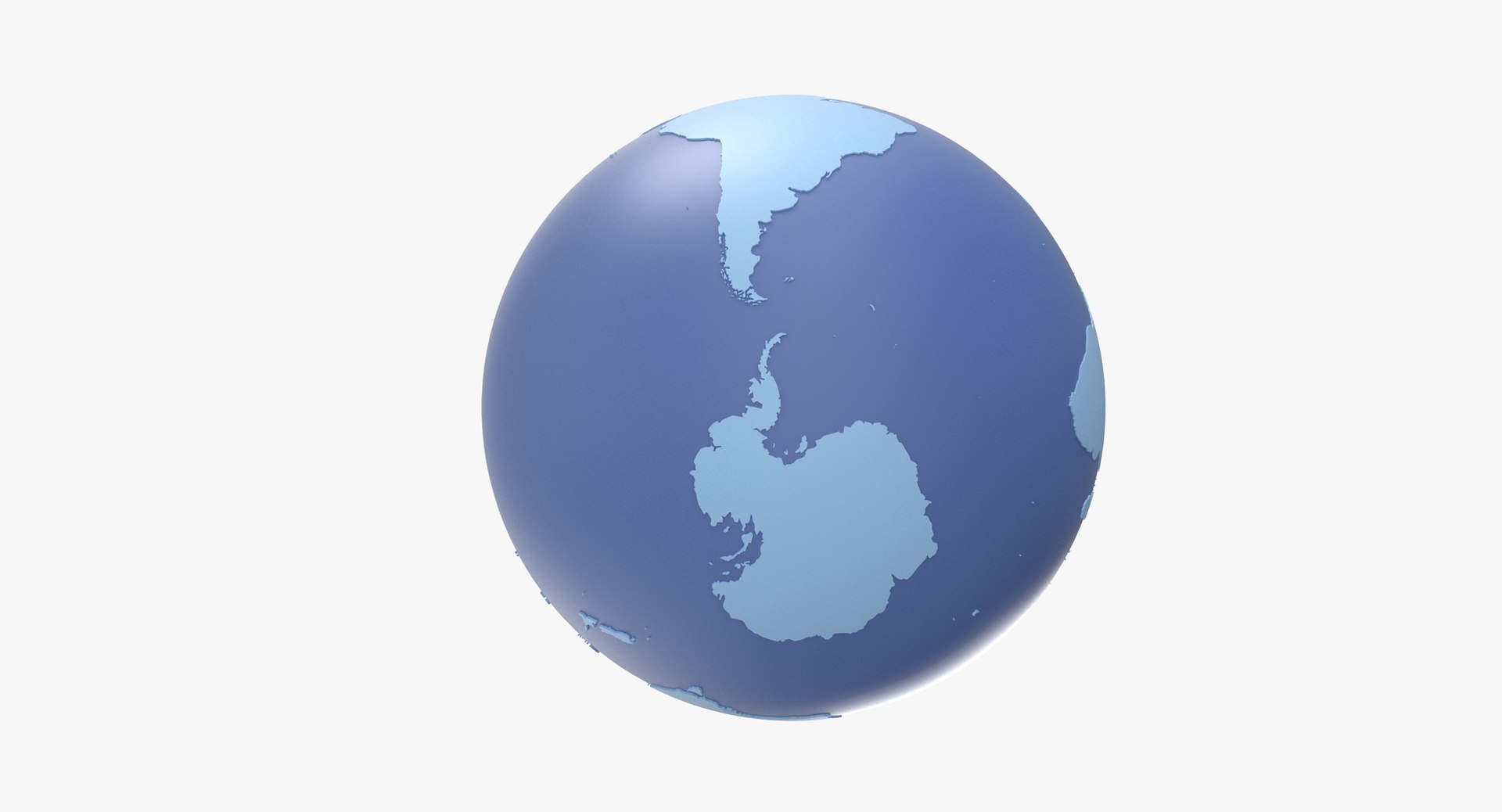3D Model Solid Color Blue Globe - TurboSquid 2316854