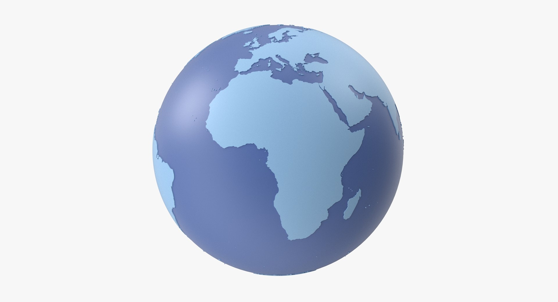 3D Model Solid Color Blue Globe - TurboSquid 2316854