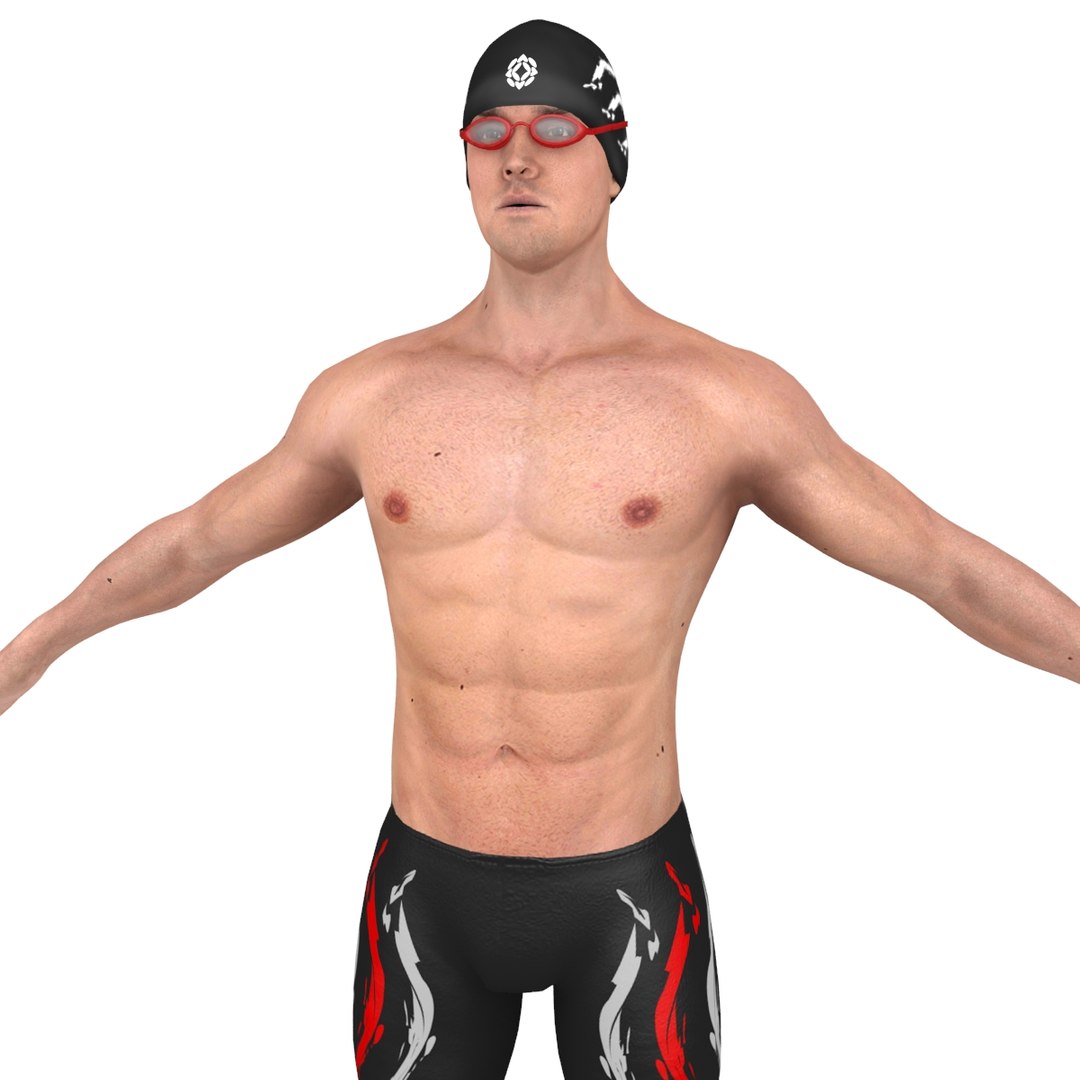 3D Swimmer Man Model - TurboSquid 1285367