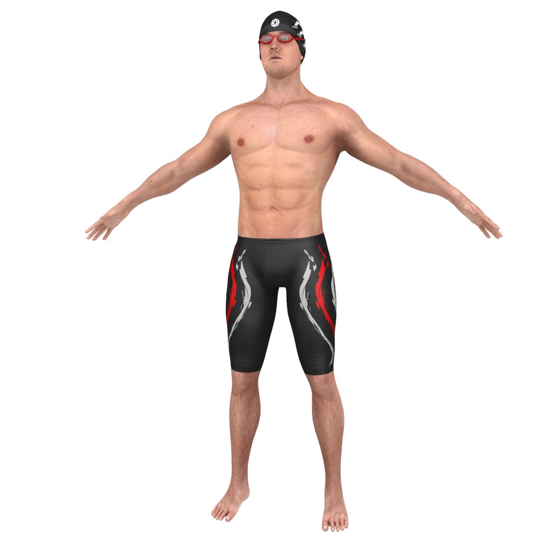 3D Swimmer Man Model - TurboSquid 1285367