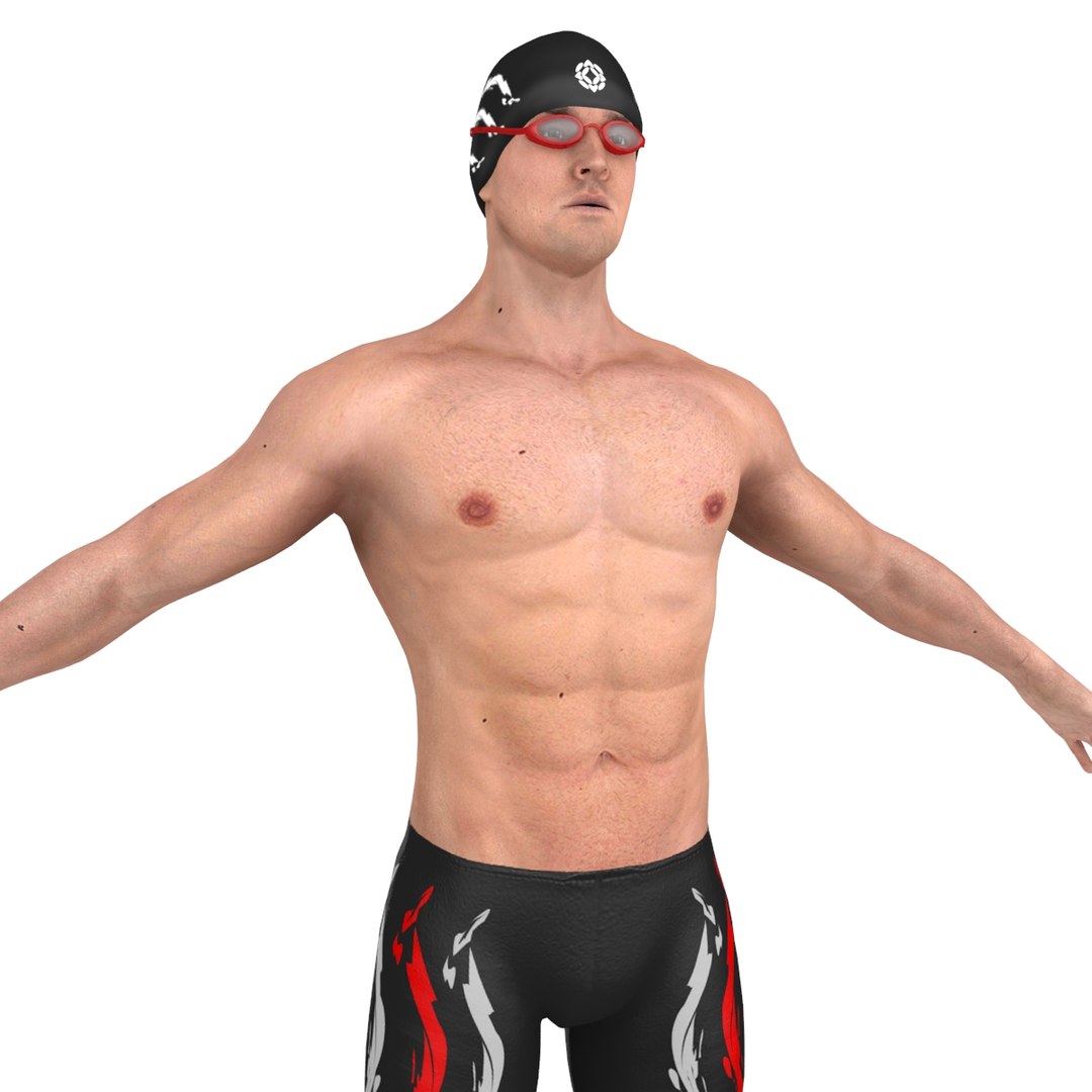 3D Swimmer Man Model - TurboSquid 1285367
