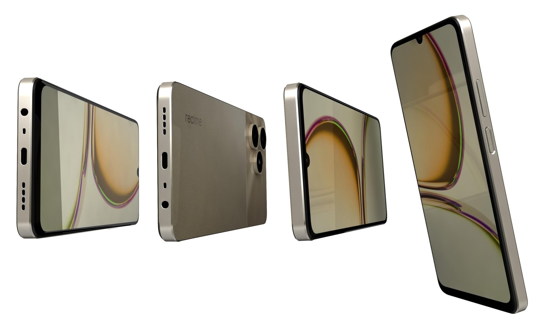 Realme C53 Gold Model - TurboSquid 2117281