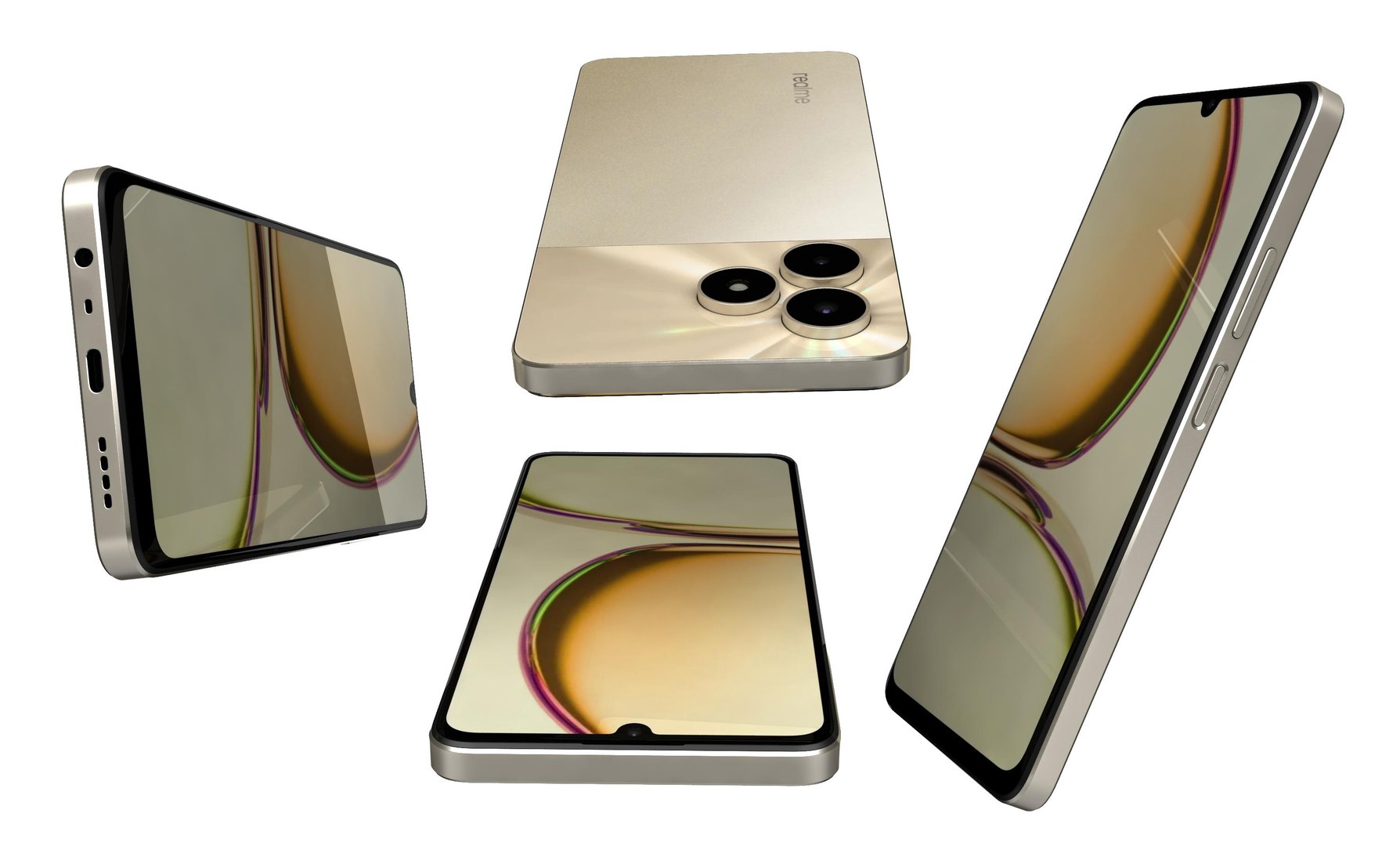 Realme C53 Gold Model - TurboSquid 2117281