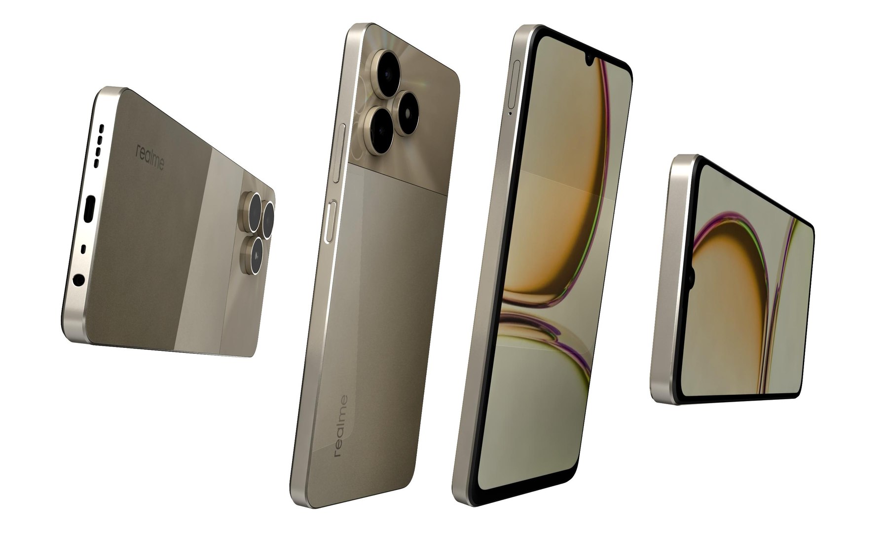 Realme C53 Gold Model - TurboSquid 2117281
