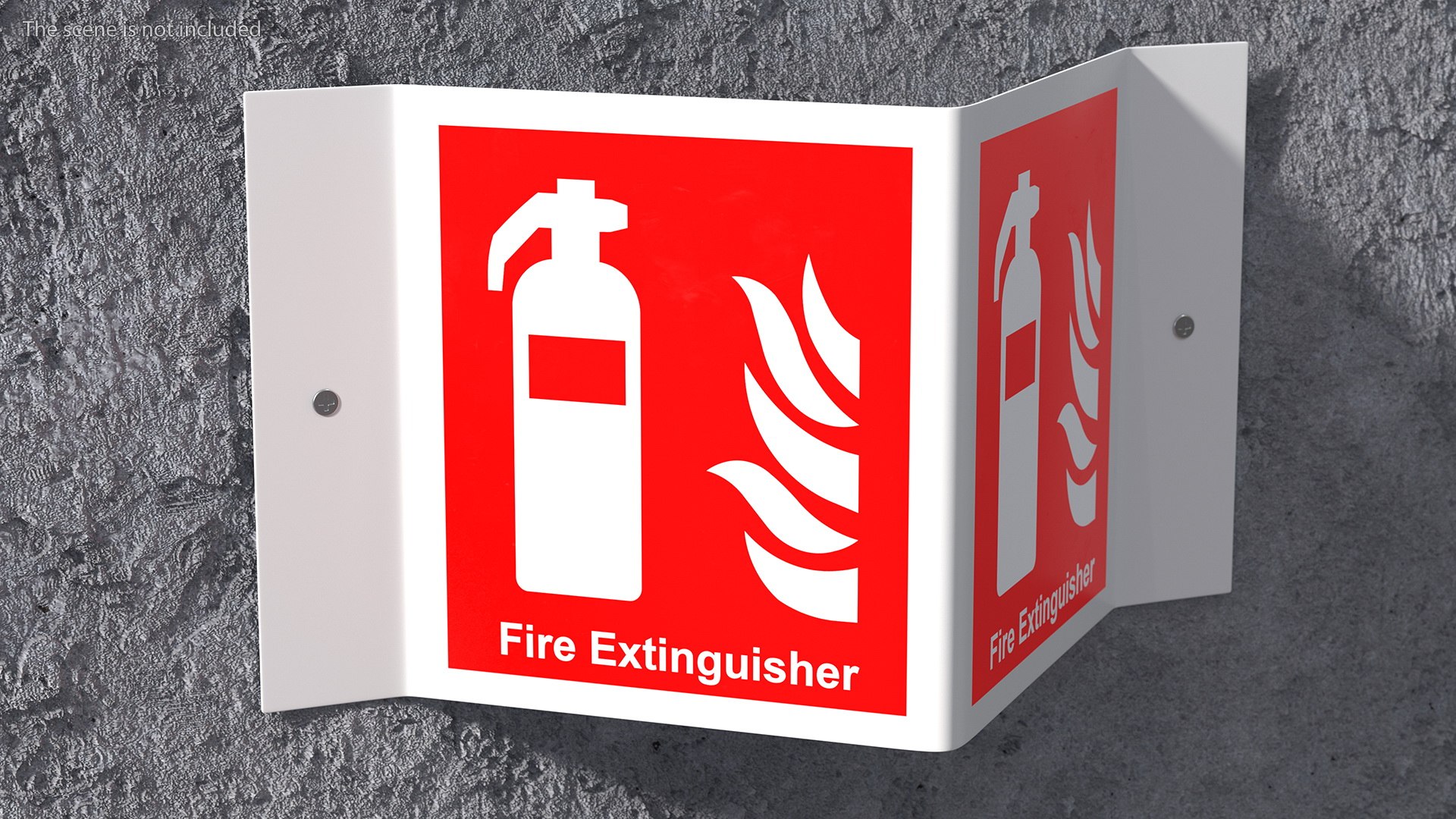 Frame Extinguisher Sign 3D Model - TurboSquid 1684871