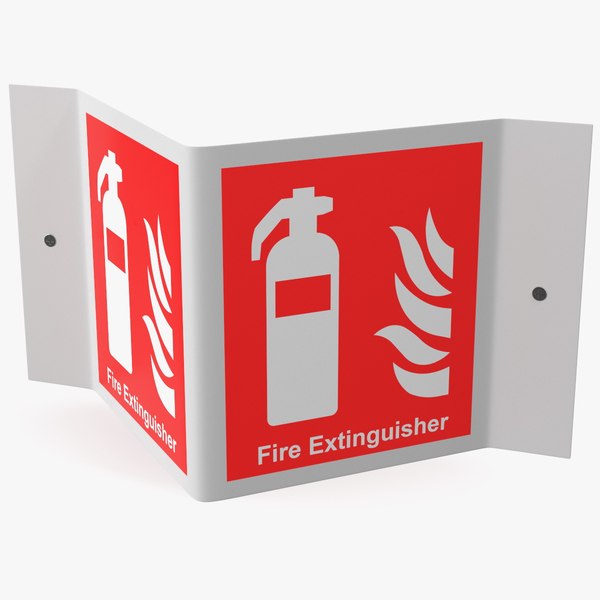 Frame extinguisher sign 3D model - TurboSquid 1684871