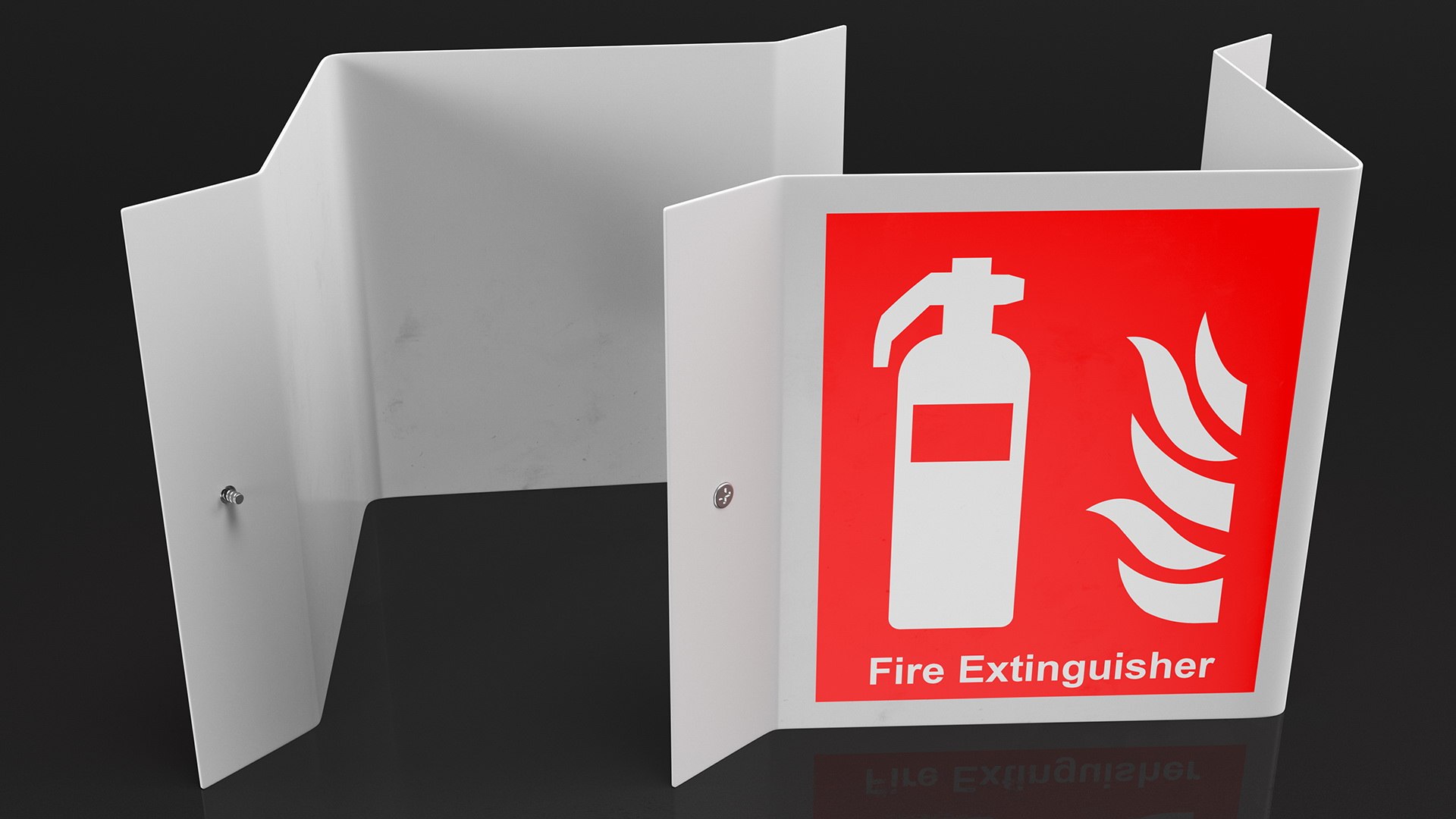 Frame Extinguisher Sign 3D Model - TurboSquid 1684871