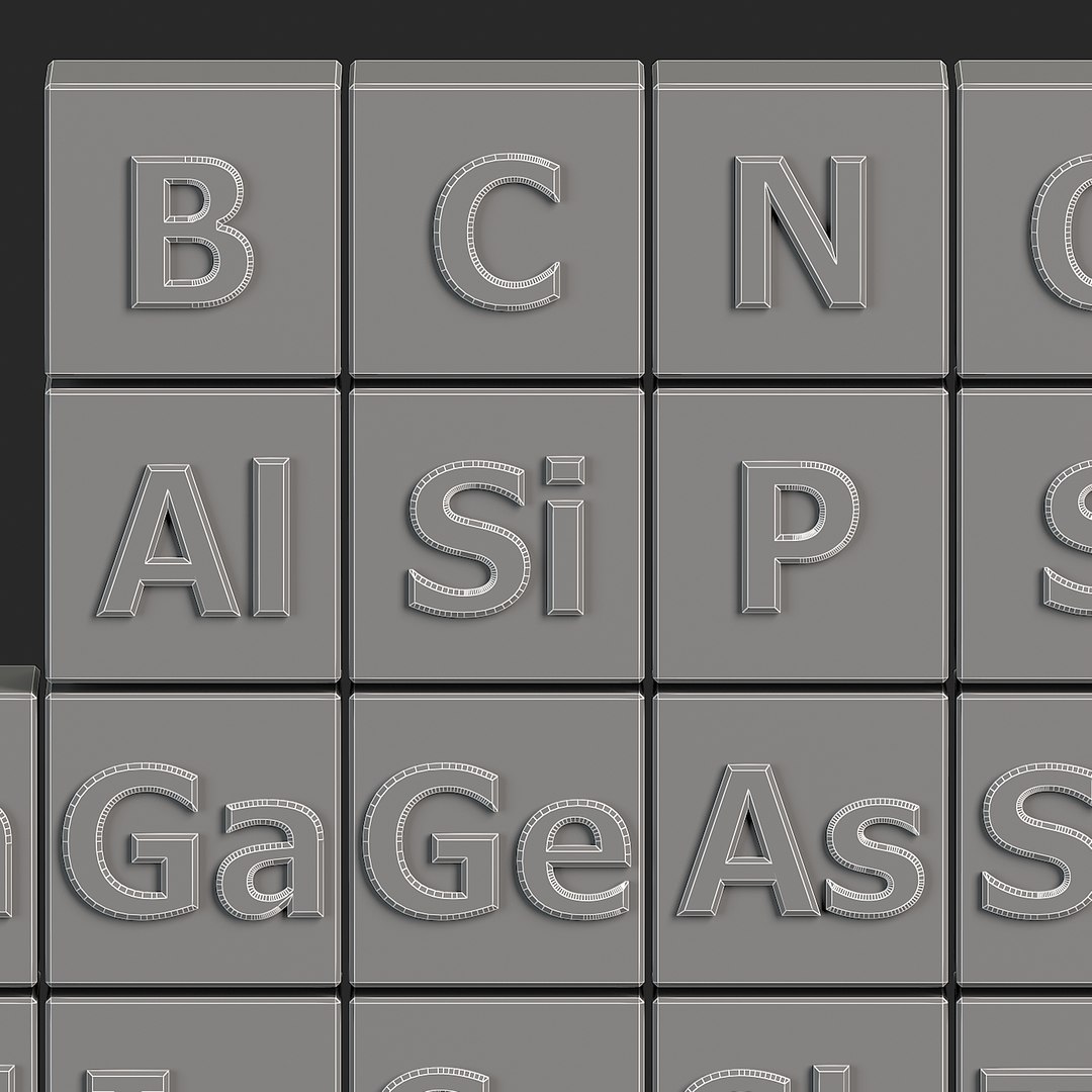 Periodic Table 3D Model - TurboSquid 1166237