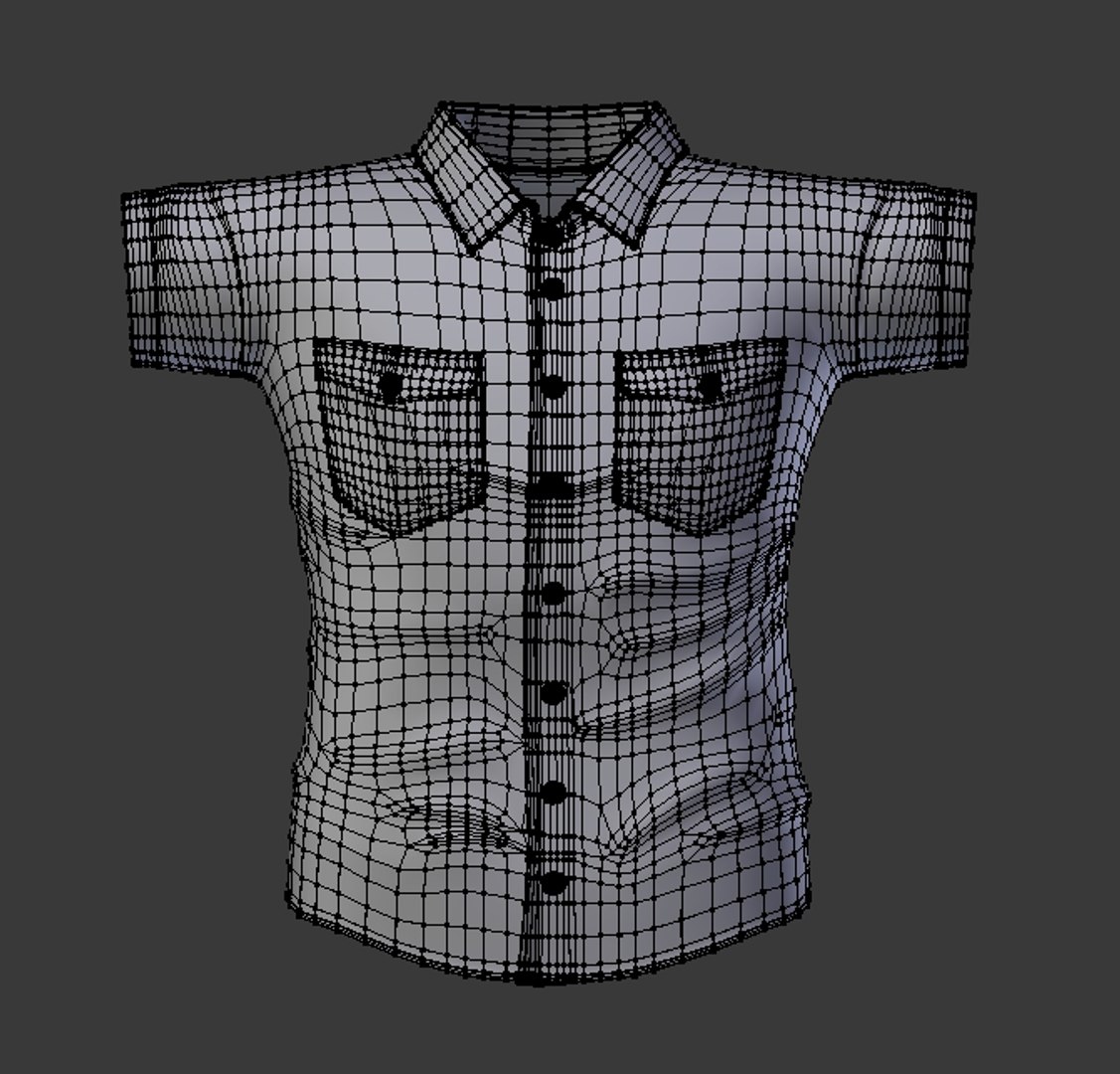 male denim shirt 3ds