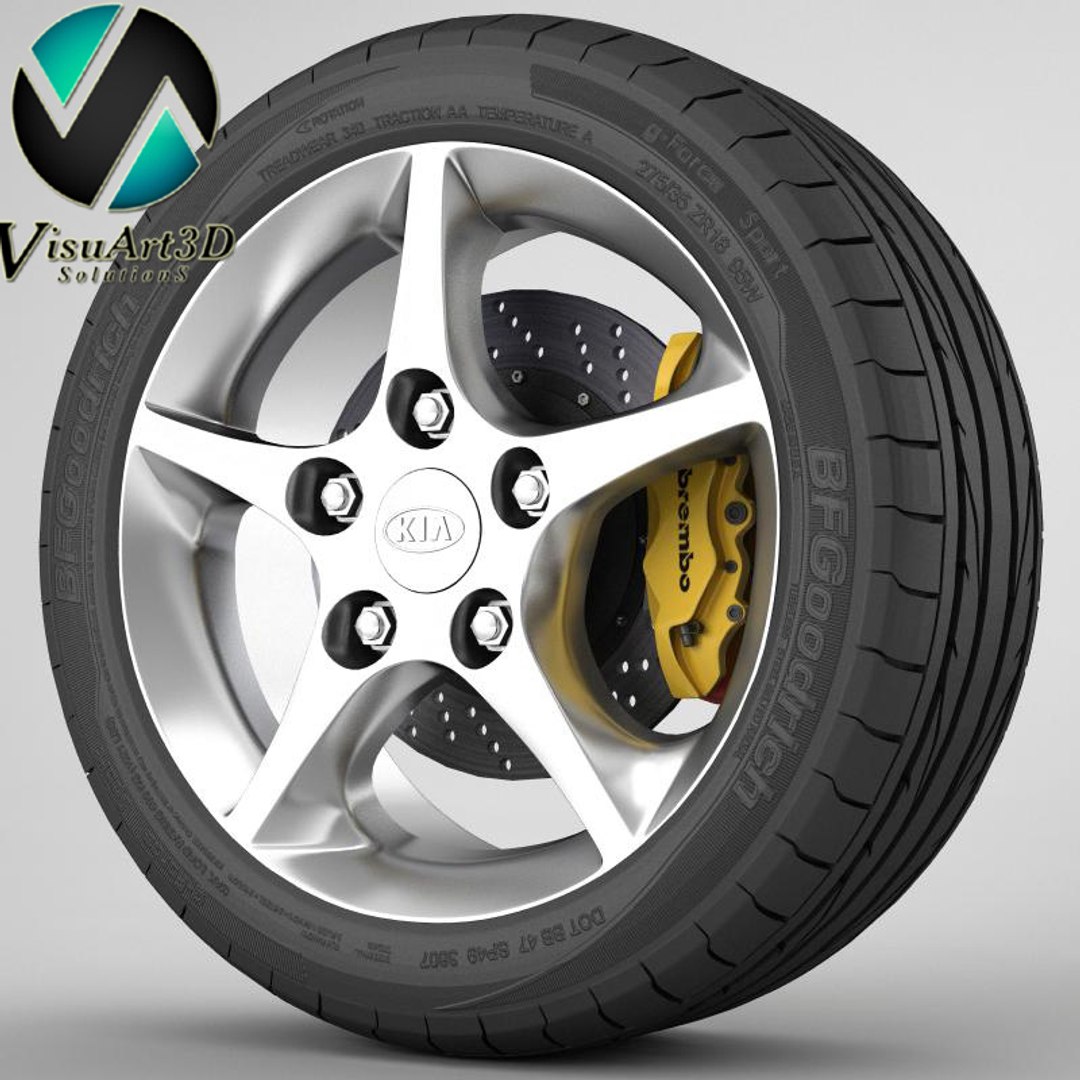 Kia Rim Tyre 3ds
