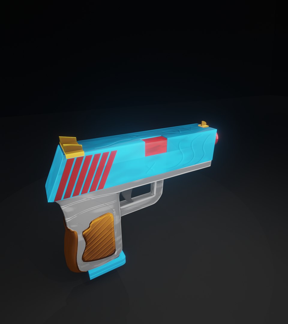 3D 3D Low Poly Pistol Model - TurboSquid 2294351